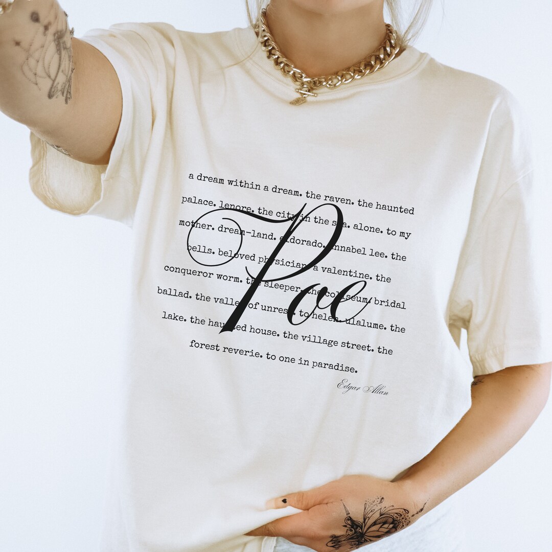 Edgar Allan Poe Shirt Nevermore Classic Literature Whimsigoth Macabre ...