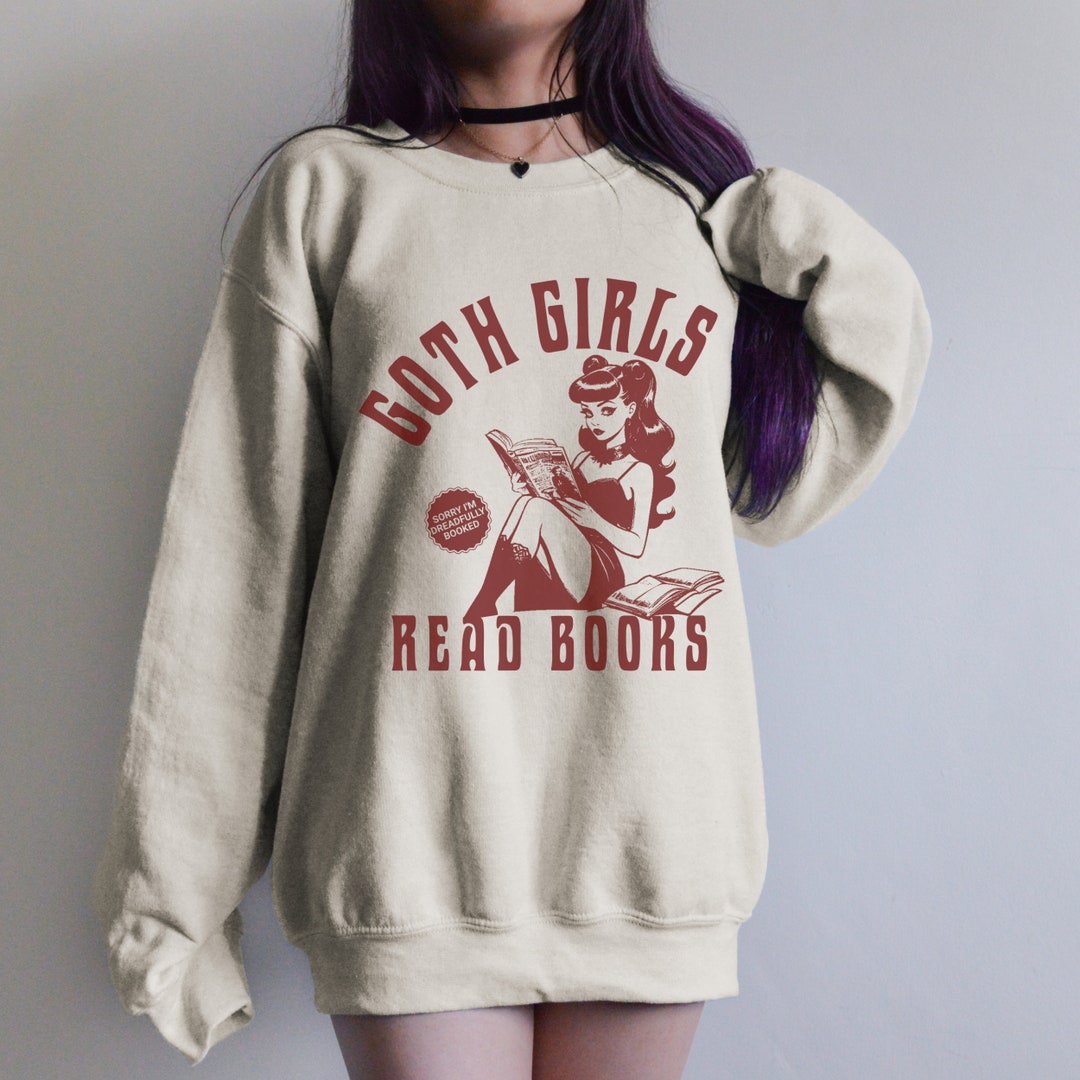 Goth Booklover Sweatshirt Gothic Clothing Anti Social Book Club Shirt ...