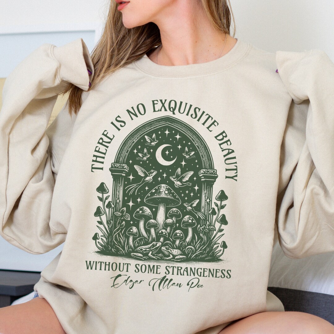 Edgar Allan Poe Sweatshirt Edgar Allen Poe Goth Sweater Gothic Clothes ...