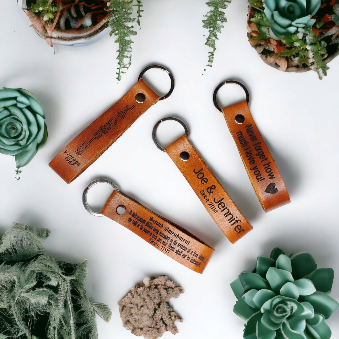 Personalized Leather Keychain. Leather Personalized Keychain Laser ...
