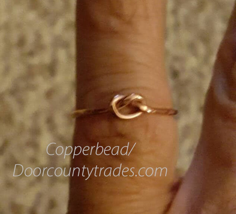 Copper Love Knot Ring - Etsy