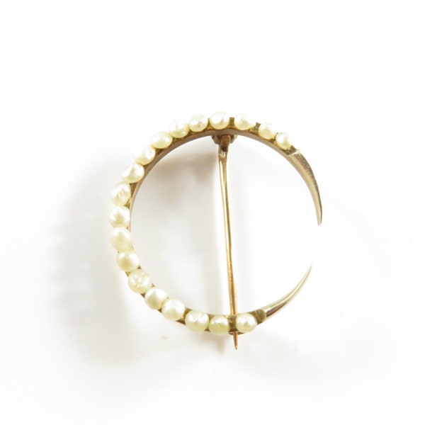 Crescent Moon Brooch - Etsy