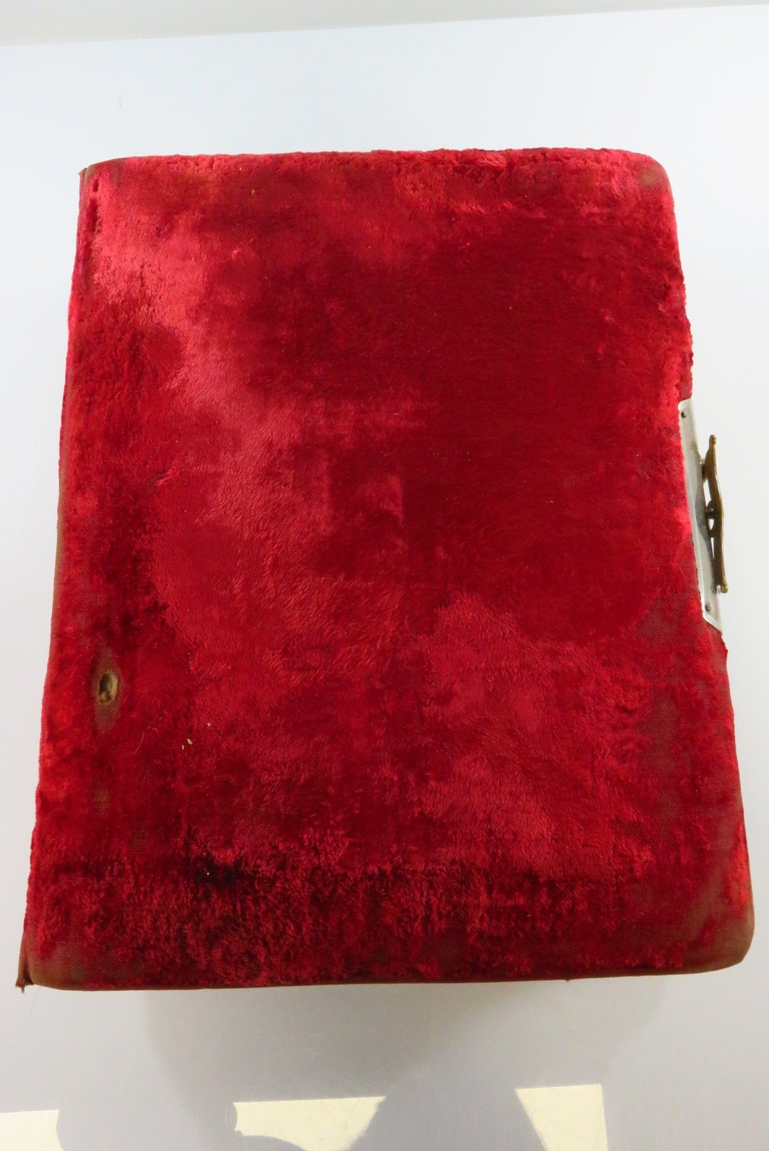 Victorian Red Velvet Bound Cabinet Card Photo Album 12x9 1/2 for ...