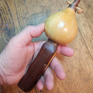 Small Black Walnut Rattle With Inlay - Etsy