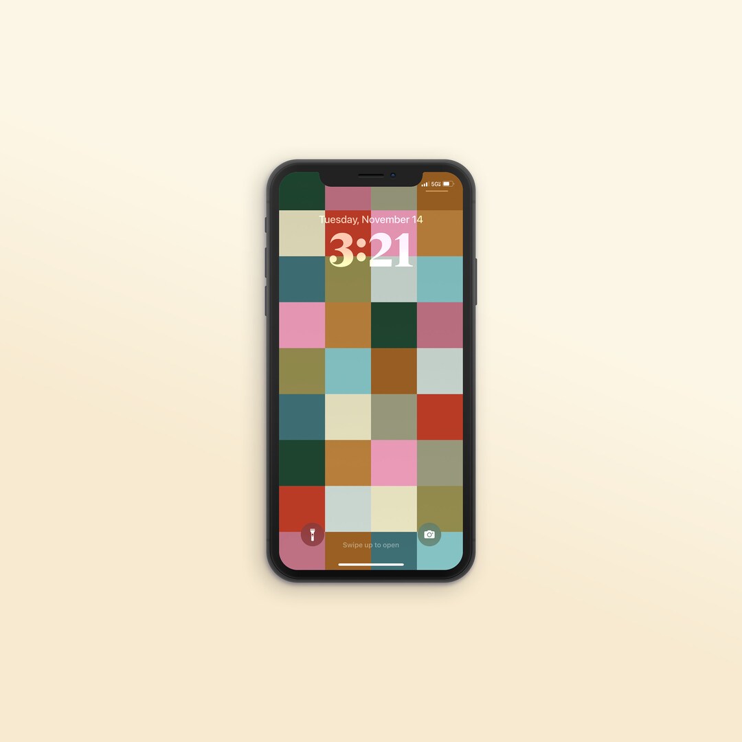 IPhone Background Rustic Grid Phone Wallpaper Abstract Vintage Colors ...