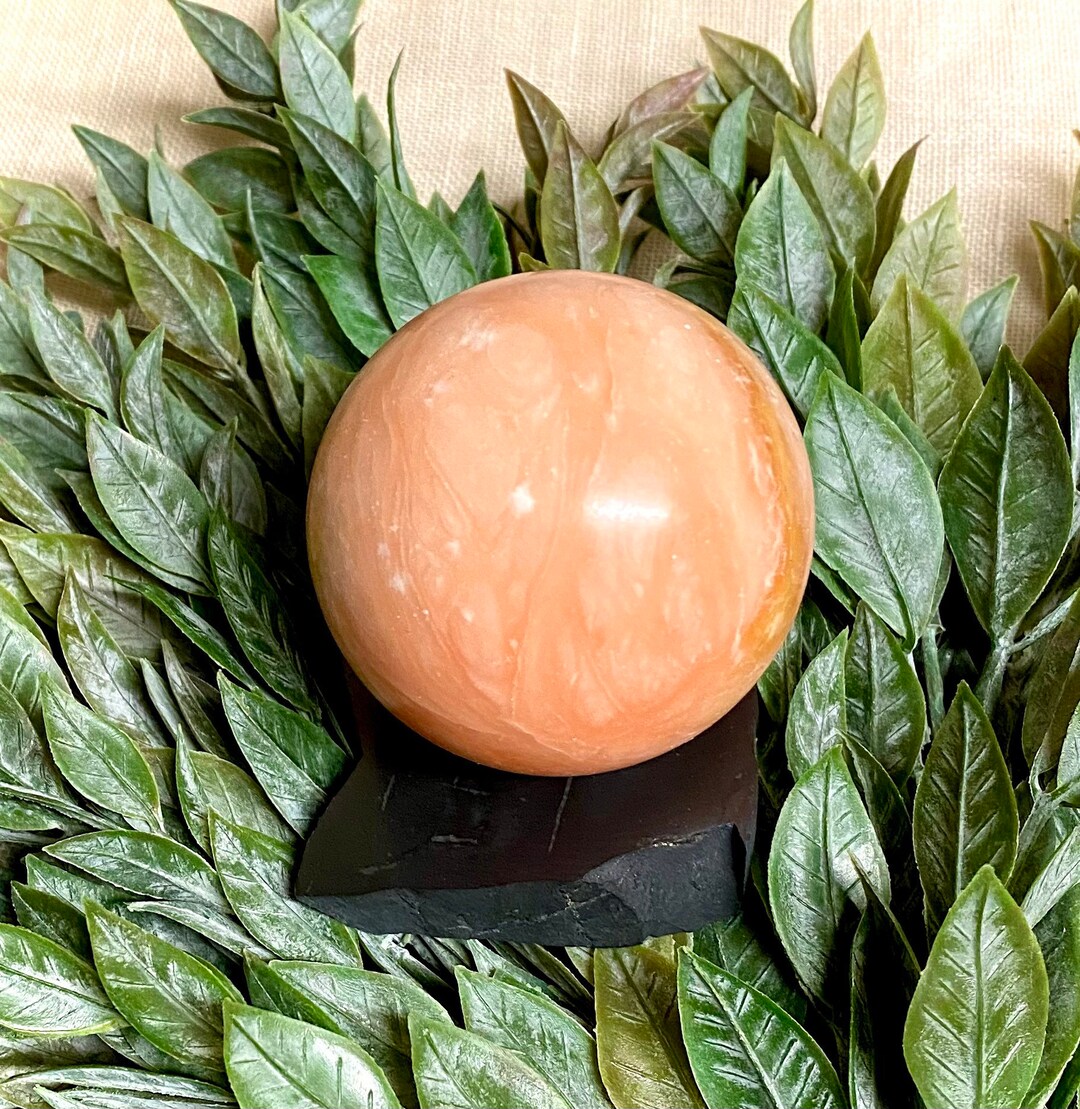 Peach Calcite Sphere - Etsy