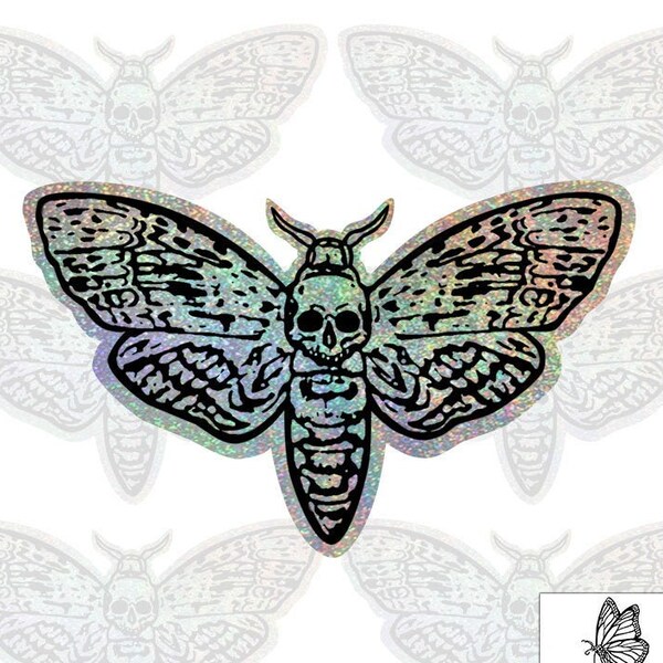 Moth With Skull Decal Sticker - Etsy