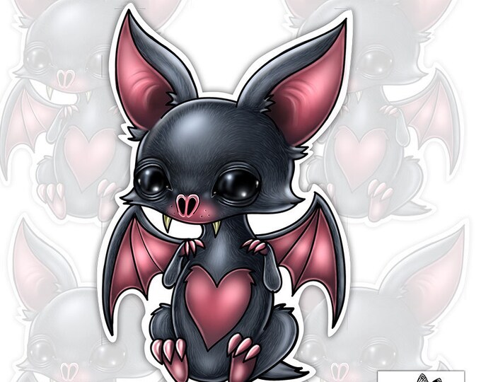 Cute Vampire Bat - Colour - Vinyl Decal Sticker - Etsy
