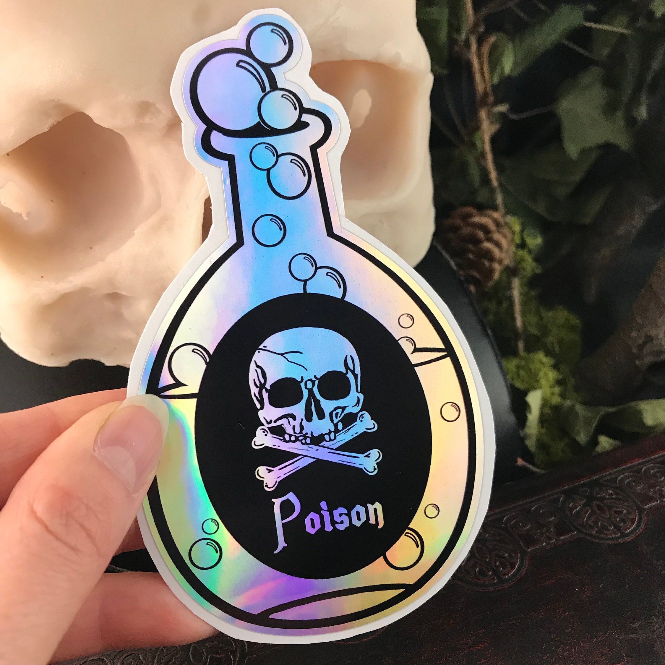 Holographic Bubbly Poison Bottle Sticker Vinyl Decal - Etsy