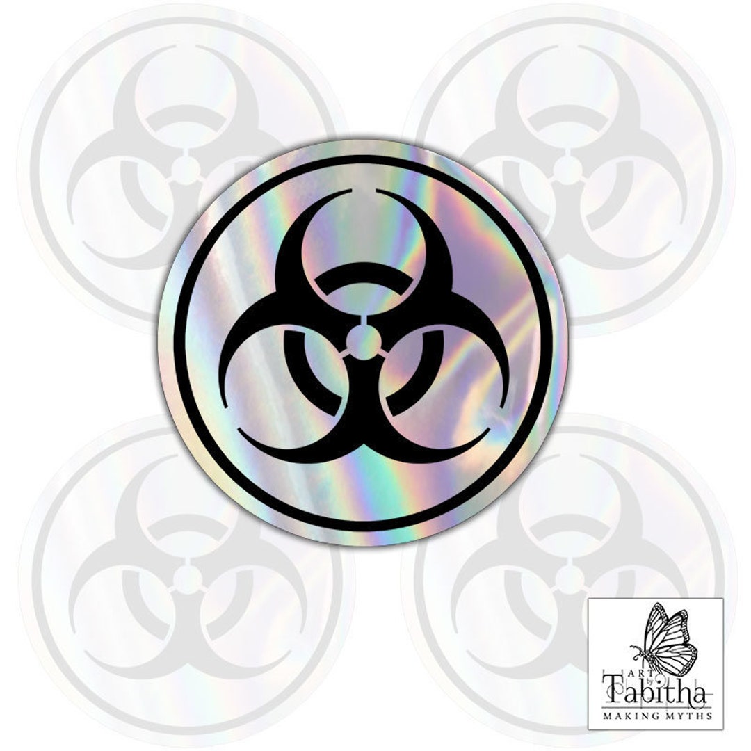 Toxic Biohazard Symbol Sticker - Holographic - Vinyl Decal - Etsy
