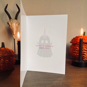 Happy Birthday Bootiful Ghost Card | Gothic | Spooky | Birthday | for ...