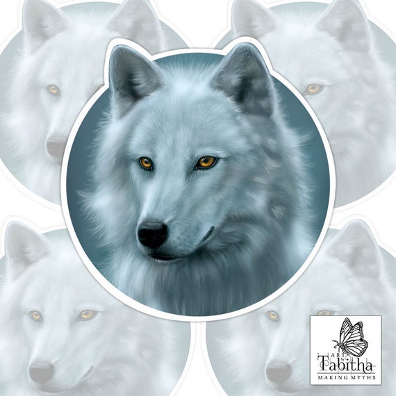 The White Wolf Vinyl Decal Sticker | Etsy