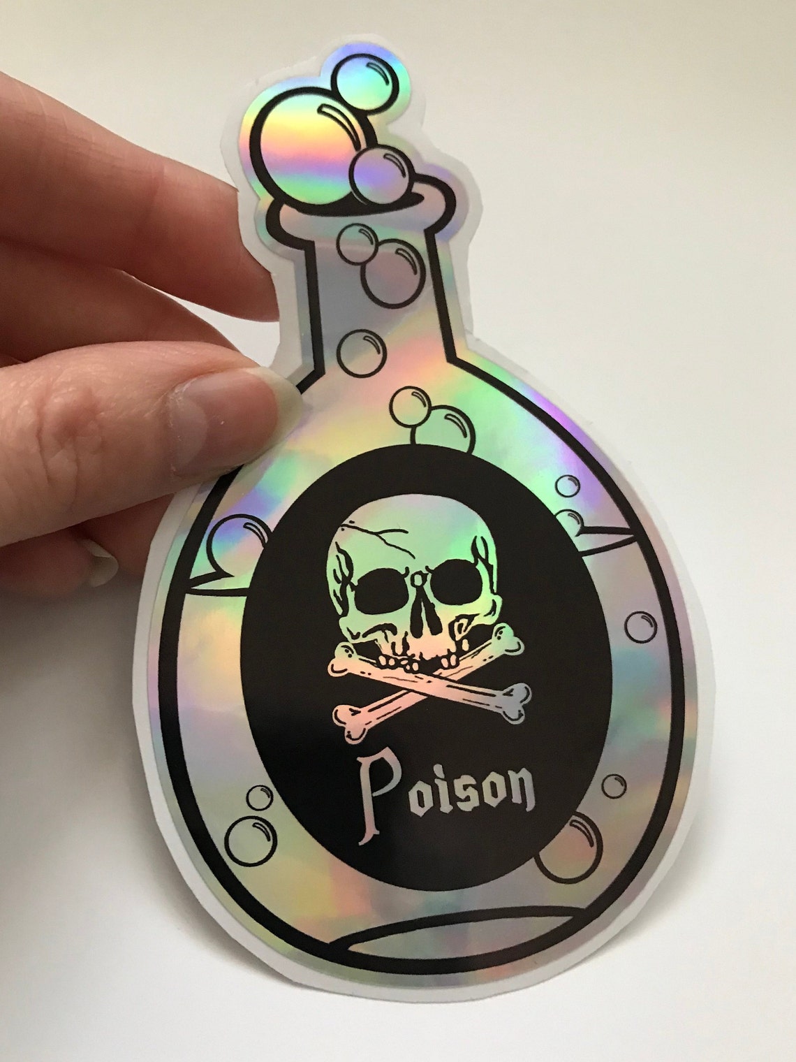 Holographic Bubbly Poison Bottle Sticker Vinyl Decal - Etsy