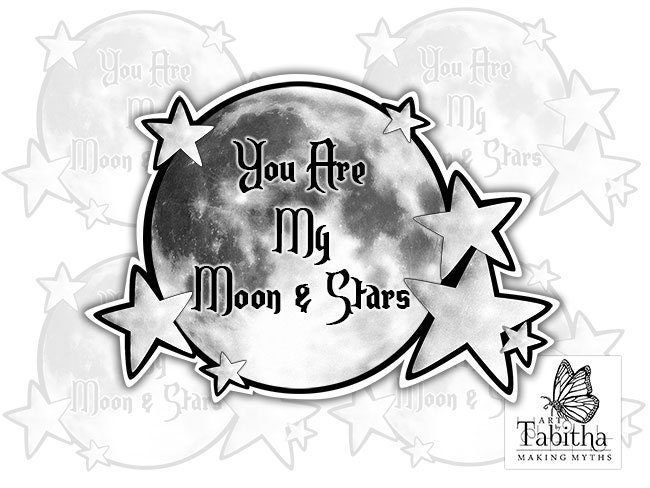 Moon & Stars Sticker Pack Vinyl Decal Celestial Galaxy | Etsy