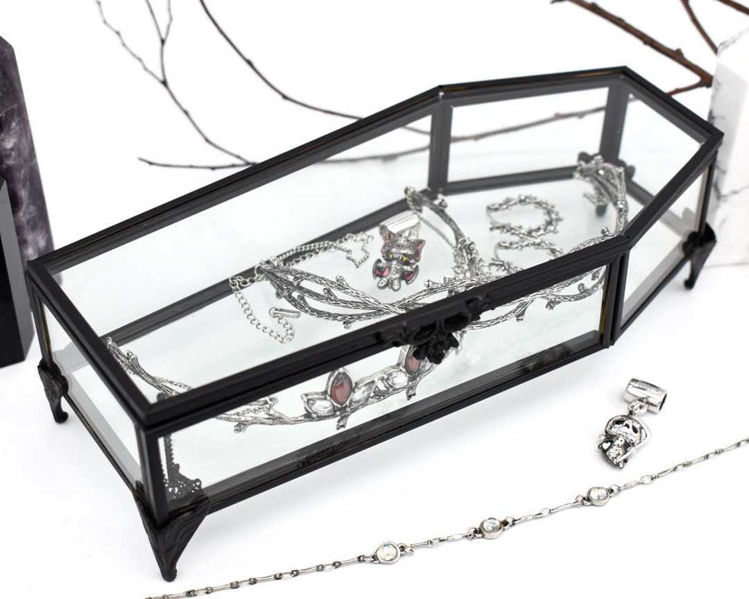 Black Frame Glass Coffin Jewellery Box, Trinket Box, Ring Box - Etsy