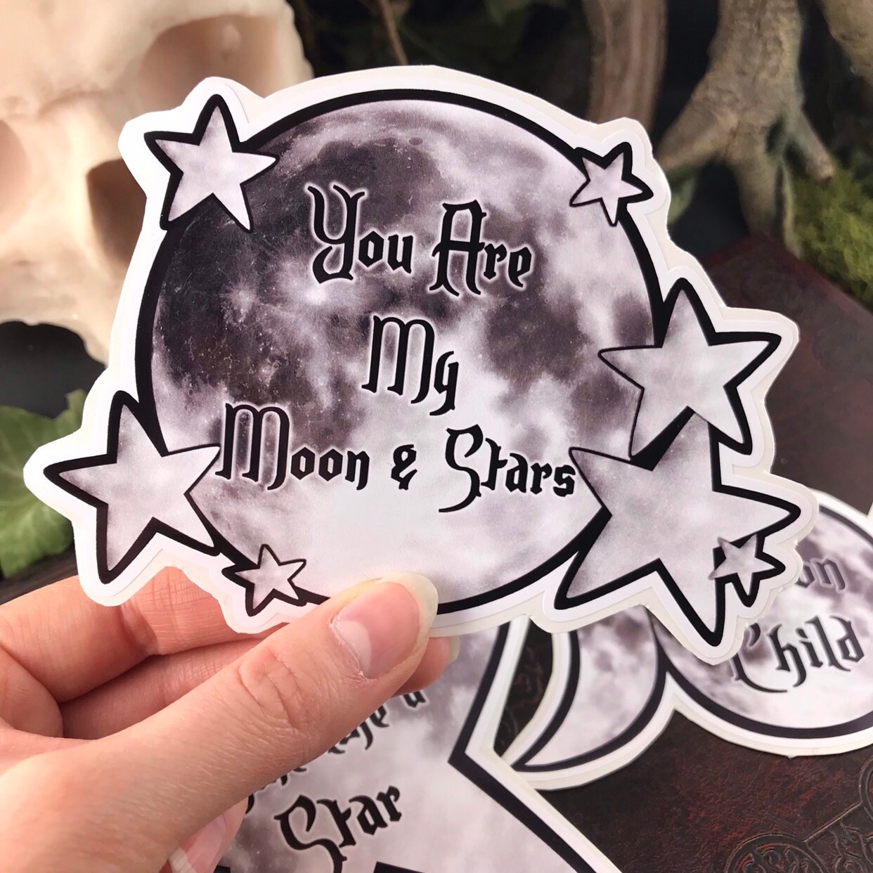 Moon & Stars Sticker Pack Vinyl Decal Celestial Galaxy - Etsy
