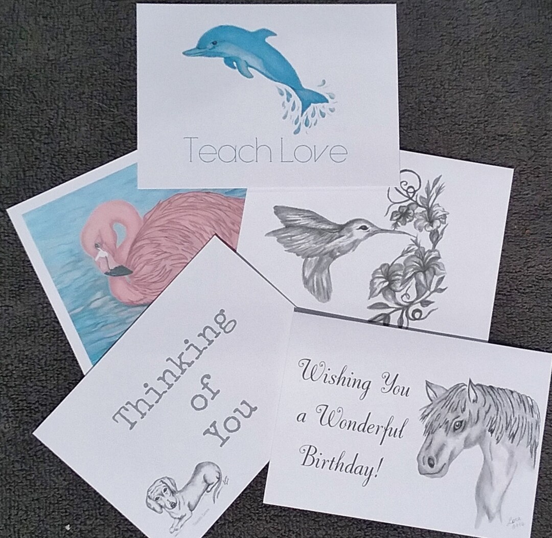 Assorted Blank Greeting Cards / Assorted Greeting Card Set / - Etsy