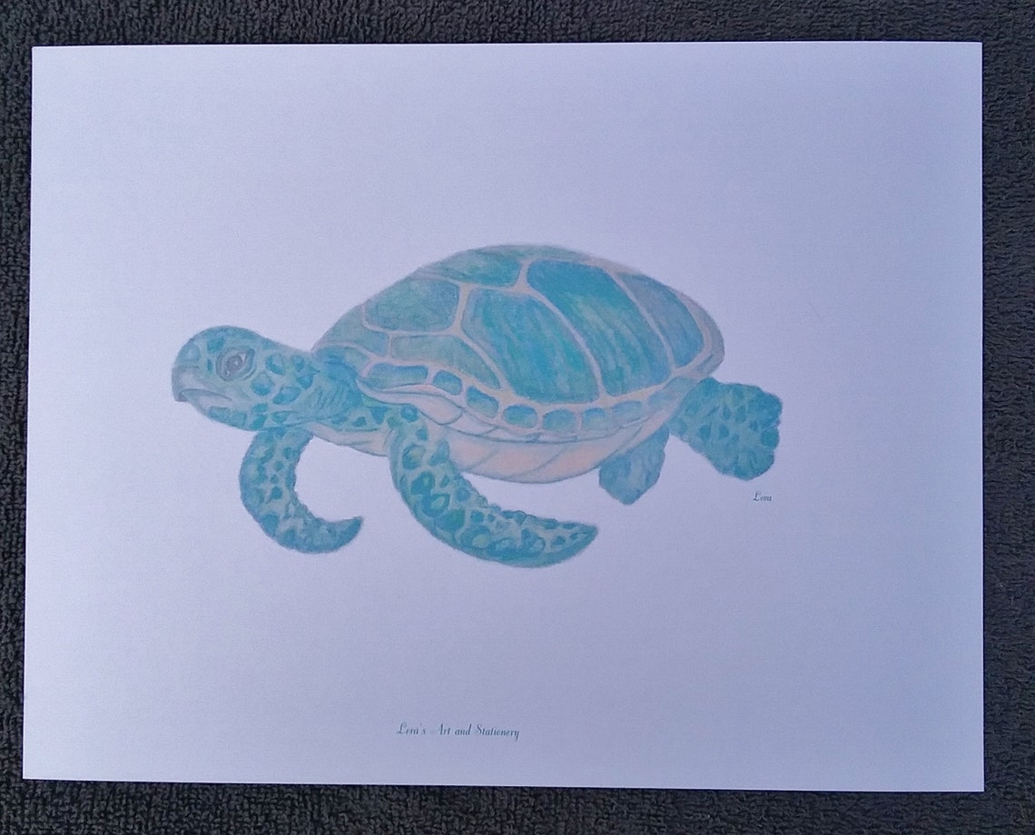 Print / Sea Turtle Print / Sea Turtle Wall Decor /sea Turtle - Etsy