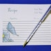 Baking Recipe Card Set Butterfly and Flower Recipe Cards - Etsy