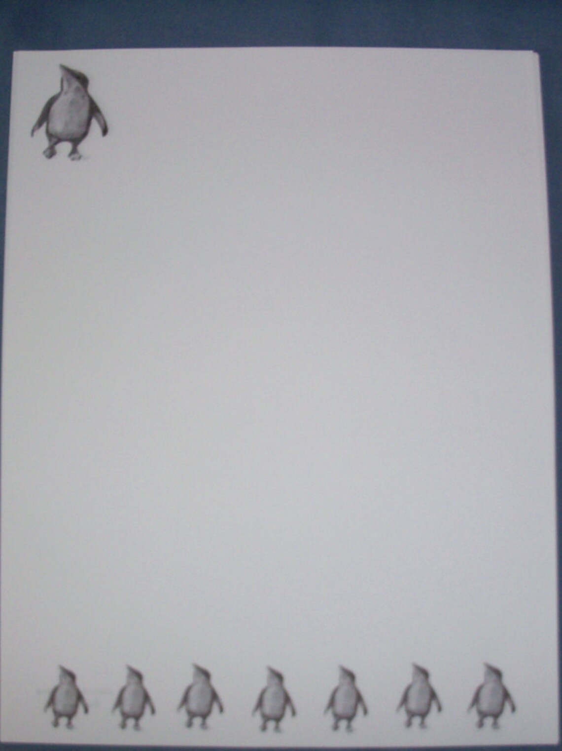 Penguin Letter Stationery Sheets / Penguin Writing Paper / Art - Etsy