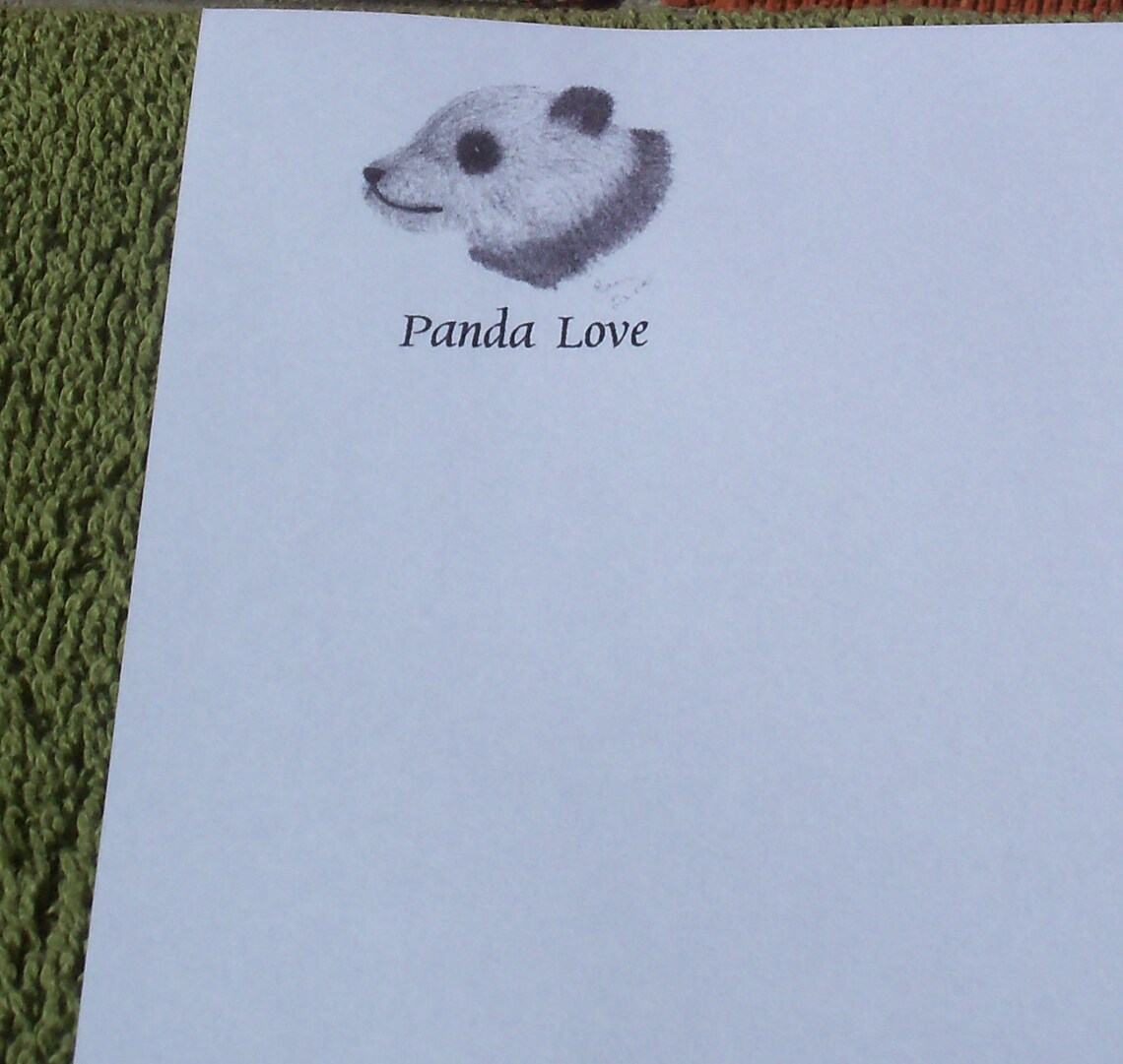 Panda Stationery Letter Sheets / Panda Writing Paper / Art - Etsy