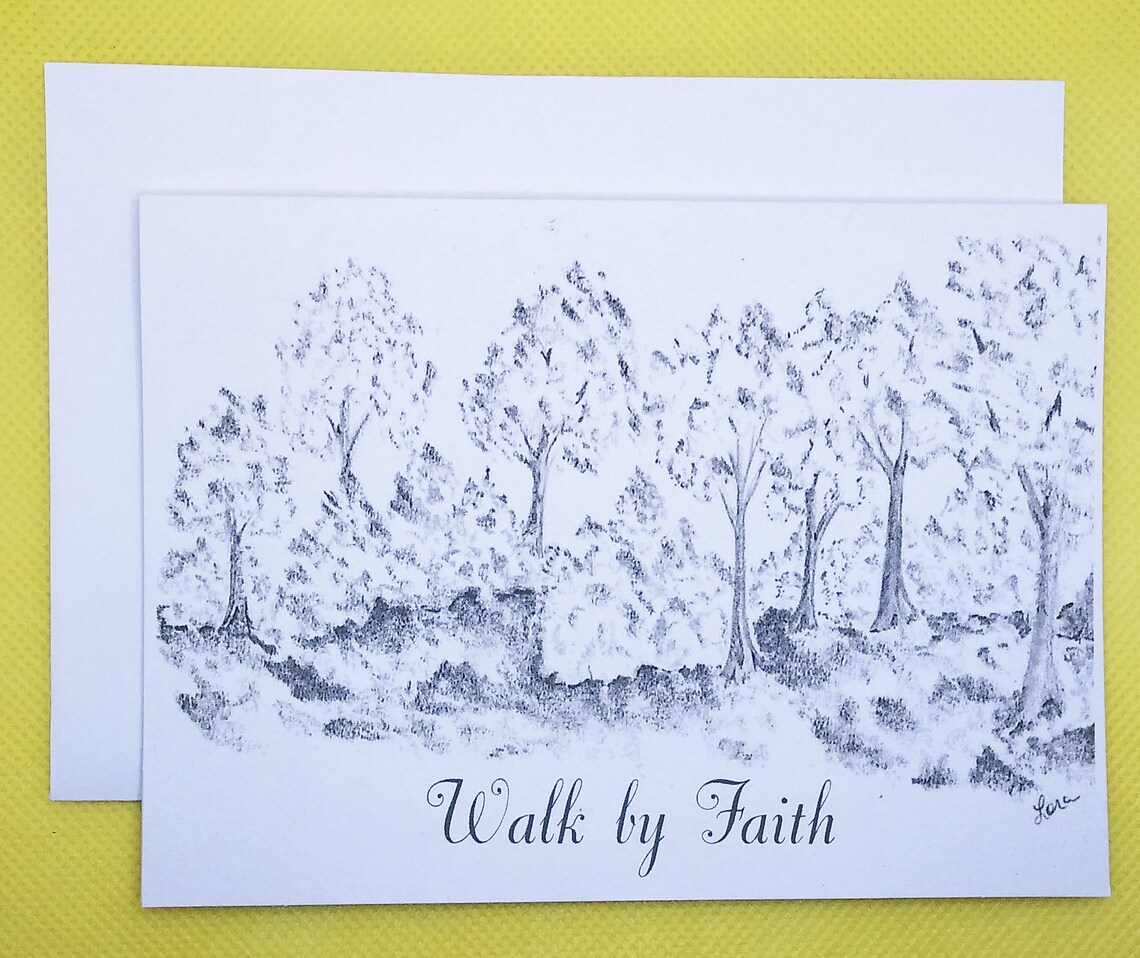 Christian Landscape Art Inspirational Greeting Cards / - Etsy