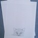 Cat Lined Stationery Letter Sheets / Cat Lined Writing Paper / - Etsy