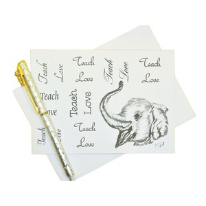 Elephant Teach Love Greeting Card / Elephant Thinking of You Cards ...