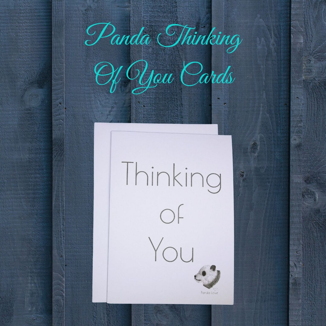 Panda Thinking of You Greeting Cards / Panda Just Because Greeting ...