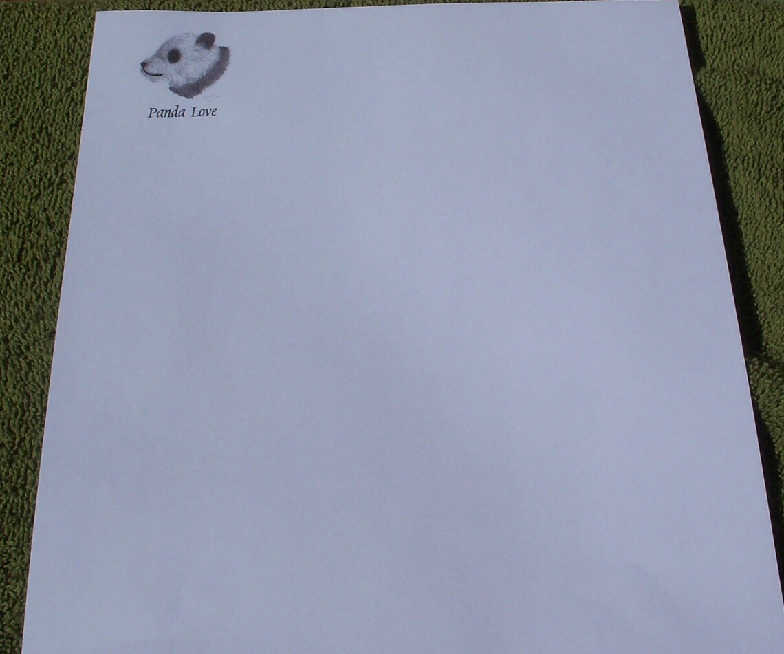 Panda Stationery Letter Sheets / Panda Writing Paper / Art | Etsy