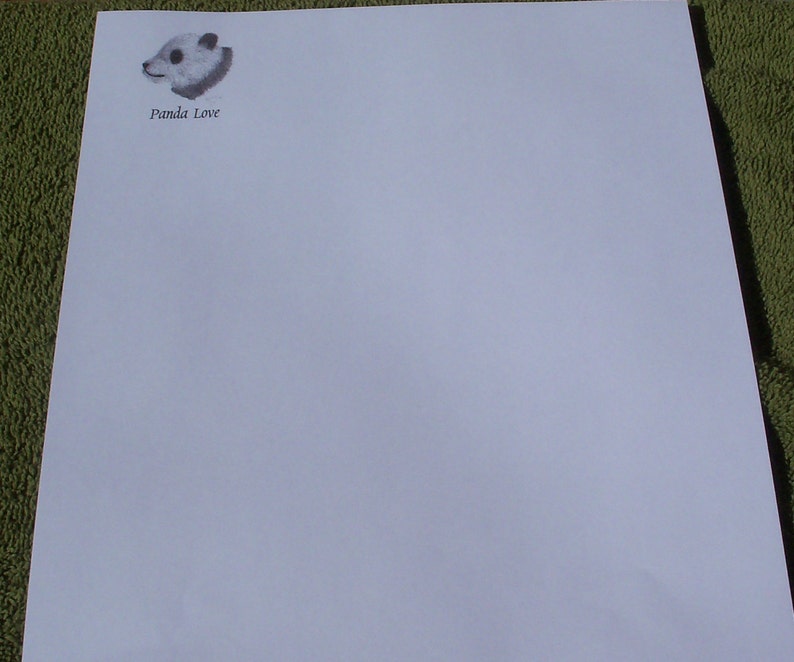 Panda Stationery Letter Sheets / Panda Writing Paper / Art | Etsy