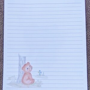 Teddy Bear Lined Stationery Letter Sheets / Teddy Bear Writing - Etsy