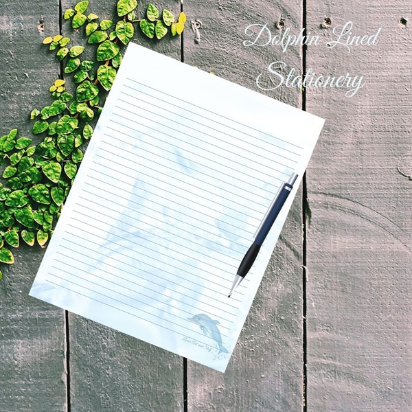 Dolphin Lined Letter - Etsy