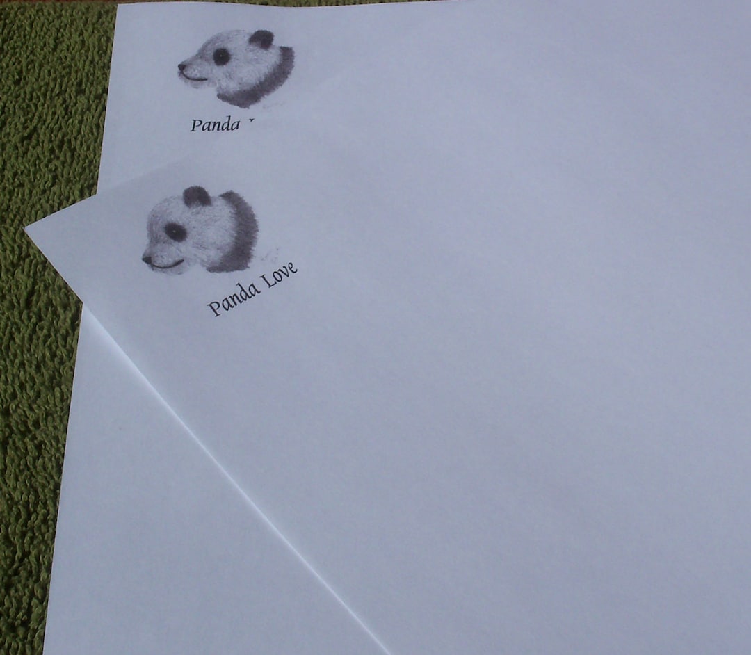 Panda Stationery Letter Sheets / Panda Writing Paper / Art - Etsy