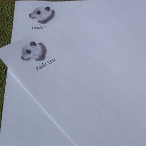 Panda Stationery Letter Sheets / Panda Writing Paper / Art - Etsy