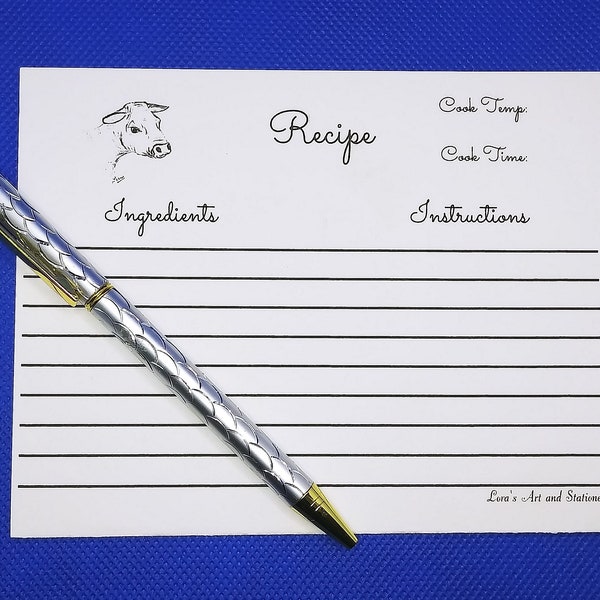 Lined Index Card Template - Etsy
