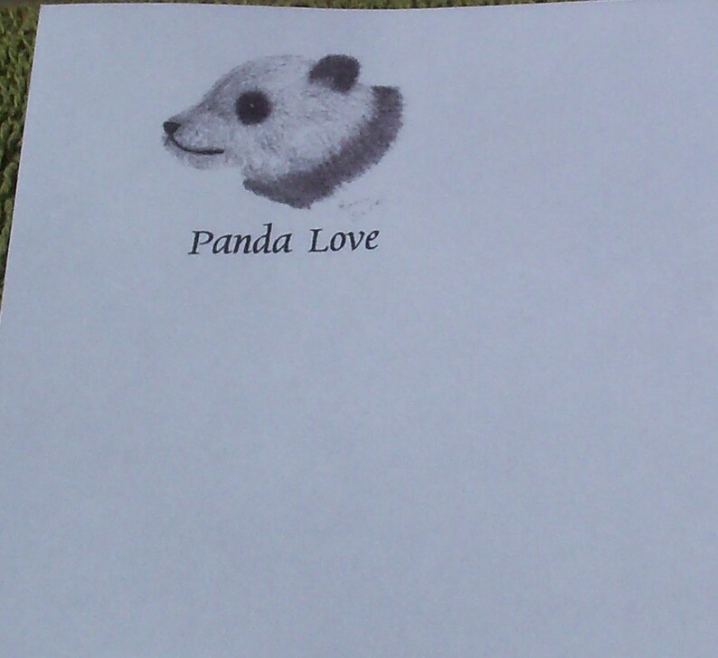 Panda Stationery Letter Sheets / Panda Writing Paper / Art | Etsy