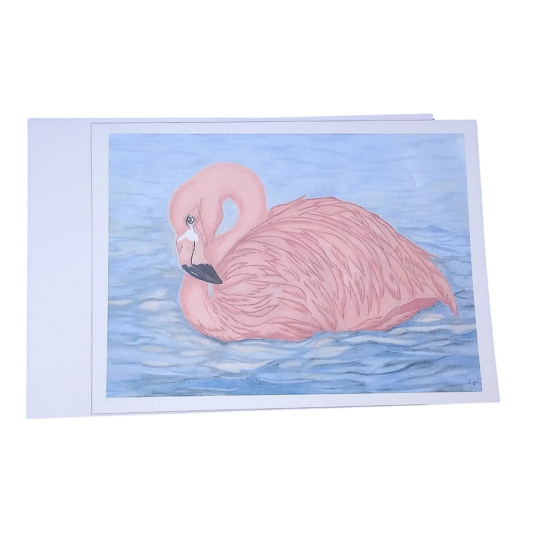 Pink Flamingo Greeting Card - Flamingo Thinking of You Card - Flamingo ...