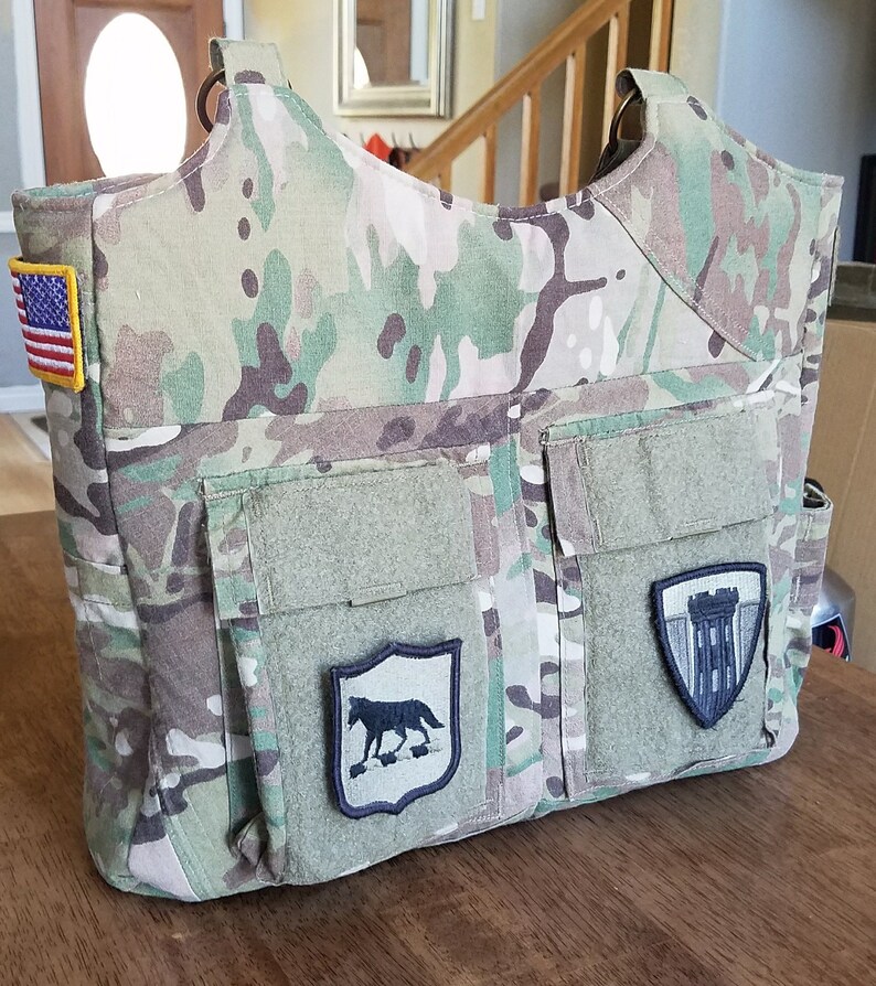 Military Tote Bag Custom Handmade from Your Uniform | Etsy