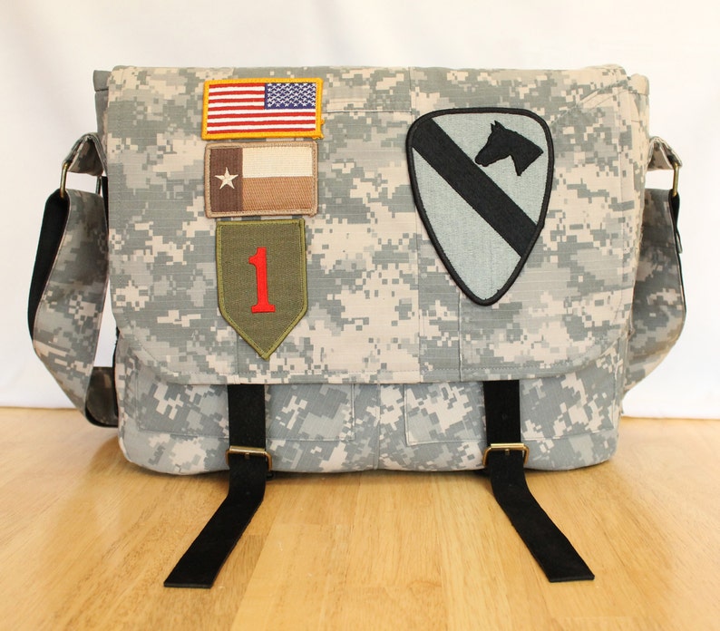 Military Messenger Bag Custom Handmade from Your Uniform | Etsy