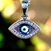 925 Sterling Silver Greek Mati Almond Shaped Evil Eye Necklace - Etsy