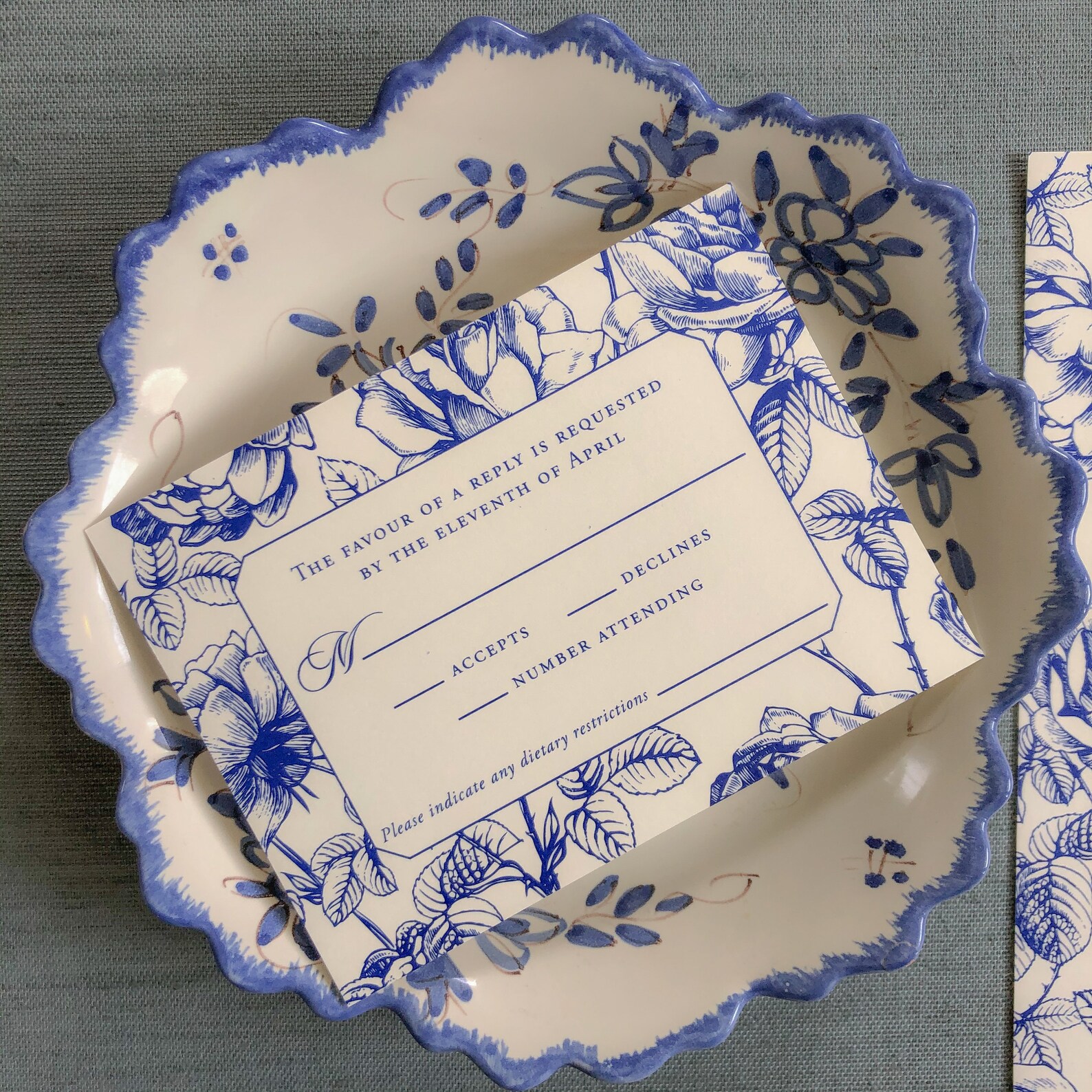 Chinoiserie Toile Sample | Etsy