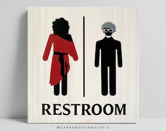 Jack and Wendy Bathroom Sign. Restroom Sign. Bathroom Decor. Horror ...