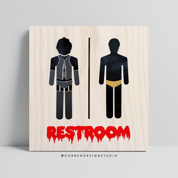 Frank and Rocky Restroom Sign. Frank-n-furter and Rocky. Rocky - Etsy