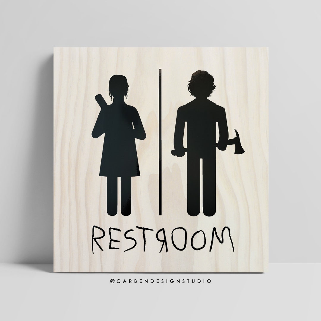 Jack and Wendy Bathroom Sign. Restroom Sign. Bathroom Decor. Horror ...