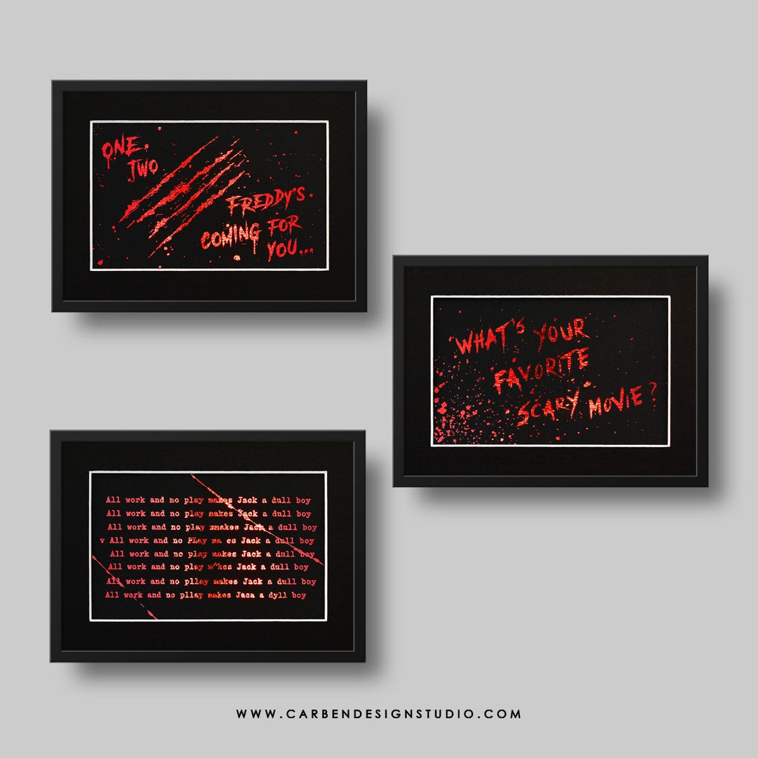 Horror Movie Quote Print. Horror Print. Horror Movie Decor. Foil Print ...