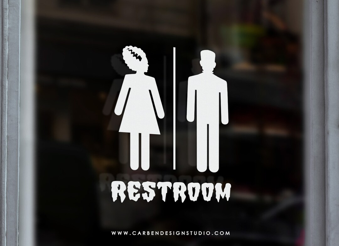 Monster and His Bride Bathroom Decal. Frankenstein Bathroom Decal ...