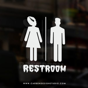 Monster and His Bride Bathroom Decal. Frankenstein Bathroom Decal ...