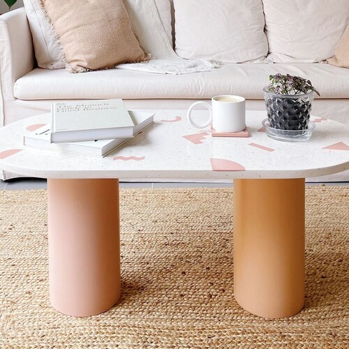 CUSTOMISABLE TABLE TOP Terrazzo Table Top Oval Coffee - Etsy
