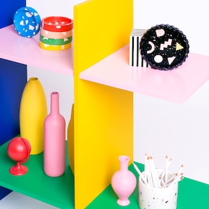 Multicolor Shelves | TV Shelf | Colorful Lowboard | Bookshelf ...